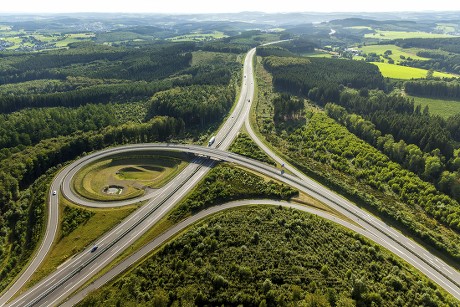 Motorway Junction B54 A4 Sauerland North Editorial Stock Photo - Stock ...
