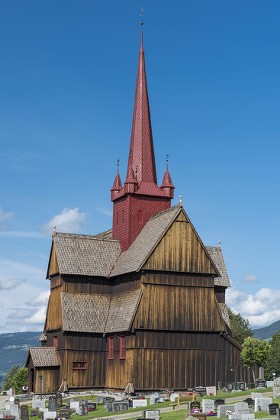 STAVE CHURCH STAVKYRKJE RINGEBU GUDBRANDSDALEN OPPLAND Editorial Stock ...