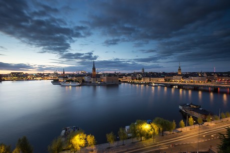 Riddarholmen Island Dusk View Monteliusvagen Stockholm Editorial Stock ...