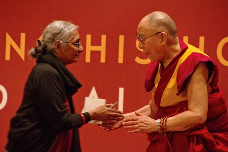 His Holiness 14th Dalai Lama Greets Editorial Stock Photo - Stock Image ...