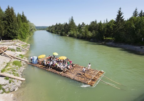 Raft Launching On River Isar Raft Editorial Stock Photo - Stock Image ...