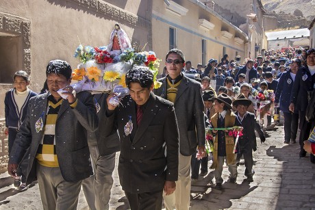 Procession During Fiesta Colquechaca Potosi Bolivia Editorial Stock ...