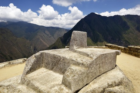 Intihuatana Sundial Ruins Inca City Machu Editorial Stock Photo - Stock ...