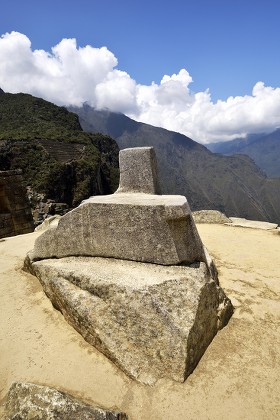 Intihuatana Sundial Ruins Inca City Machu Editorial Stock Photo - Stock ...