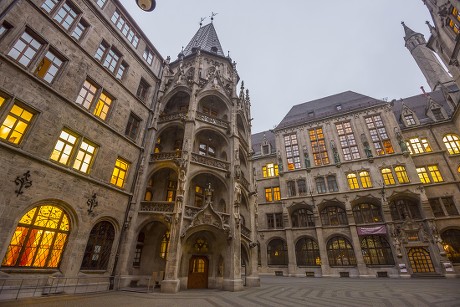 New Town Hall Neues Rathaus Morning Editorial Stock Photo - Stock Image ...