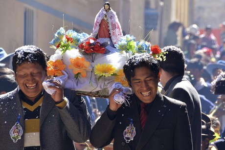 Procession During Fiesta Colquechaca Potosi Bolivia Editorial Stock ...