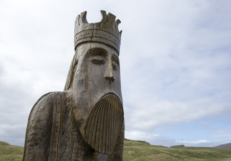 Large Wooden Sculpture Lewis Chessman Marks Editorial Stock Photo ...