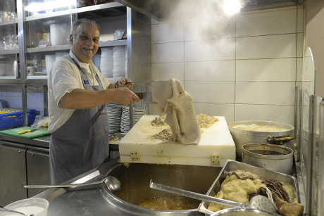 Patsas Tripe Soup Prepared Tsarouchas Restaurant Editorial Stock Photo ...