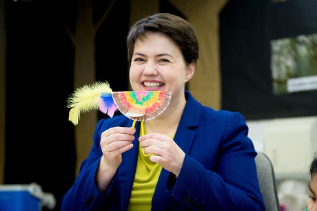 Ruth Davidson visits Leith Walk Primary School, Edinburgh, Scotland ...