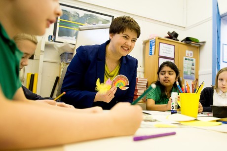 Ruth Davidson visits Leith Walk Primary School, Edinburgh, Scotland ...