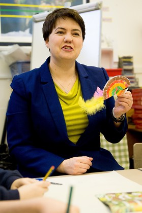 Ruth Davidson visits Leith Walk Primary School, Edinburgh, Scotland ...