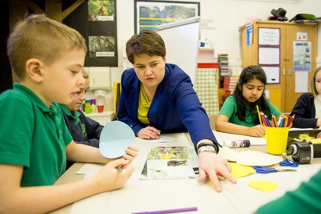 Ruth Davidson visits Leith Walk Primary School, Edinburgh, Scotland ...