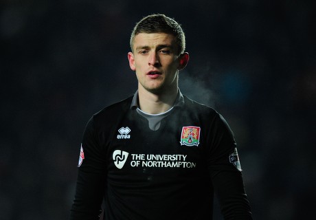 Northampton Town Goalkeeper Adam Smith During Editorial Stock Photo ...