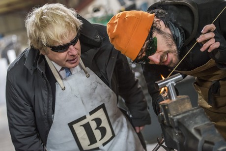 Boris Johnson Observes Welding Building Bloqs Editorial Stock Photo ...