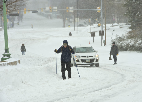 Georgetown Residents Washington Dc During Snow Editorial Stock Photo ...