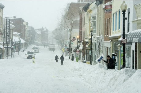 Georgetown Residents Washington Dc During Snow Editorial Stock Photo ...