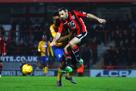 Morecambe Defender Peter Murphy During Sky Editorial Stock Photo ...
