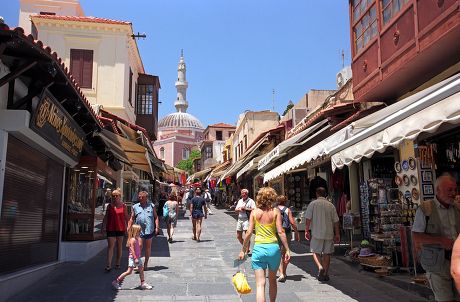 Old Town Rhodes Mustafa Mosque On Editorial Stock Photo - Stock Image ...