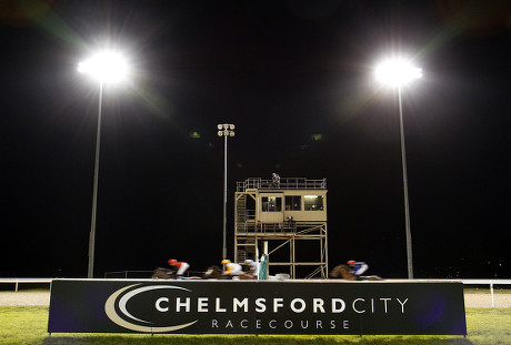 Horses Pass Winning Post On First Editorial Stock Photo - Stock Image ...