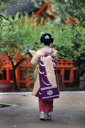 Maiko Girl Apprentice Geisha Kyoto Japan Editorial Stock Photo - Stock ...