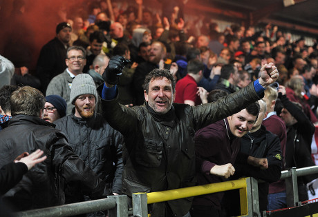 Barnsley Fans Celebrate Their Opening Goal Editorial Stock Photo ...