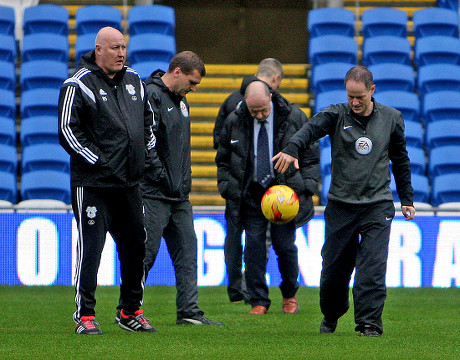 Referee Kevin Johnson Conducts Pitch Inspection Editorial Stock Photo ...