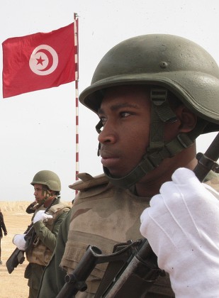 Tunisian Soldiers Stand Front Trench Dug Editorial Stock Photo - Stock ...