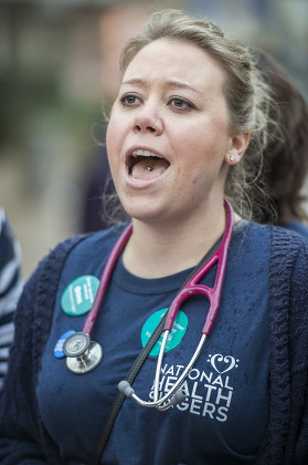 National Health Singers On Picket Line Editorial Stock Photo - Stock ...