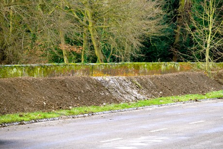 Large Mounds Earth Bunds Lining Roads Editorial Stock Photo - Stock ...