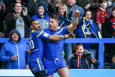 Warringtons Tom Lineham R Celebrates His Editorial Stock Photo - Stock ...