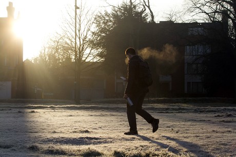 People On Frosty Cold Morning On Editorial Stock Photo - Stock Image ...
