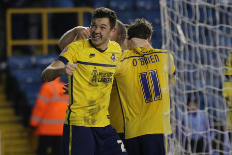 Tom Hopper Celebrates Scunthorpes Second Goal Editorial Stock Photo ...