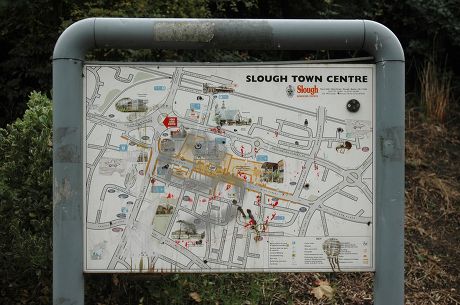 Slough Town Centre Map Slough England Editorial Stock Photo - Stock ...