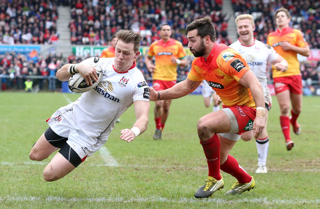 Ulsters Robbie Diack Action Scarlets David Editorial Stock Photo ...