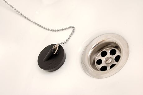 Bath Plug On Chain Plug Hole Editorial Stock Photo - Stock Image ...