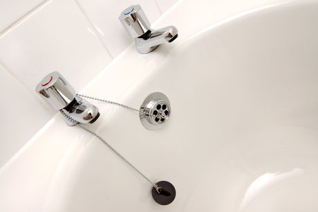 Bath Taps Plug On Chain Editorial Stock Photo - Stock Image | Shutterstock