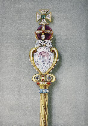 Kings Royal Sceptre Symbolic Ornamental Rod Editorial Stock Photo ...