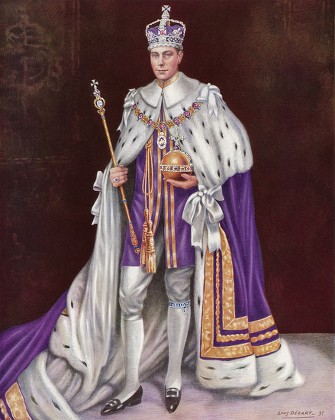 King Enthroned Crowned George Vi Albert Editorial Stock Photo - Stock ...