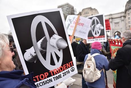 CND anti-Trident protest, London, Britain - 27 Feb 2016 Stock Pictures ...
