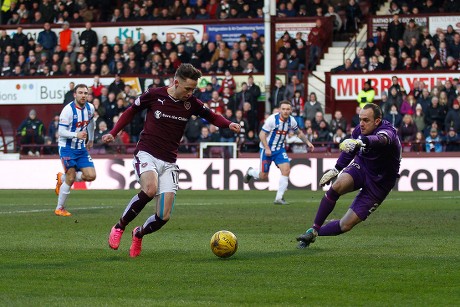 Hearts Fc Midfielder Sam Nicholson Takes Editorial Stock Photo - Stock ...