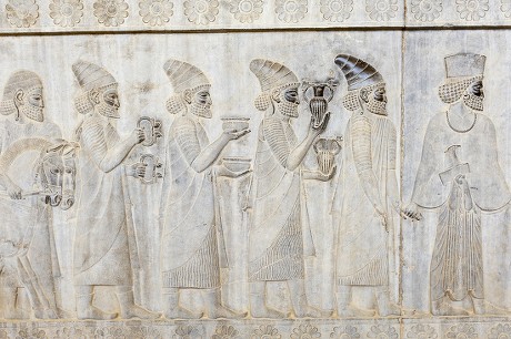 Ancient Relief Achaemenids Delegation Lydians Led Editorial Stock Photo ...