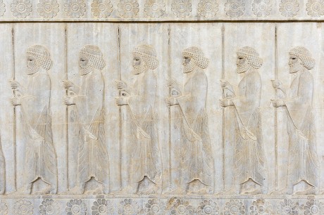Ancient Relief Achaemenids Soldiers Immortal Guard Editorial Stock ...