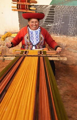 Peruvian Working Loom Chinchero Cusco Province Editorial Stock Photo ...
