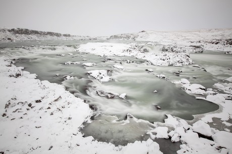 Urridafoss Winter Selfoss Southern Region Iceland Editorial Stock Photo ...