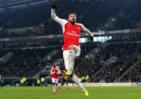 Olivier Giroud Arsenal Celebrates Scoring His Editorial Stock Photo ...