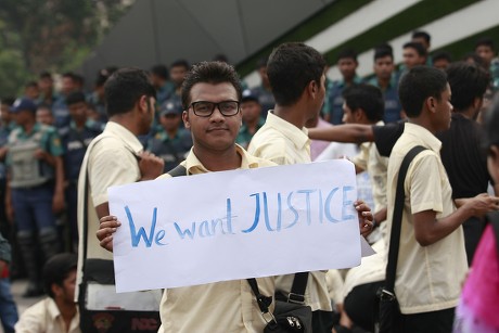 Bangladeshi Students Hold Placards They Take Editorial Stock Photo ...