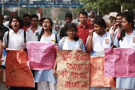 Bangladeshi Students Shout Slogans They Take Editorial Stock Photo ...