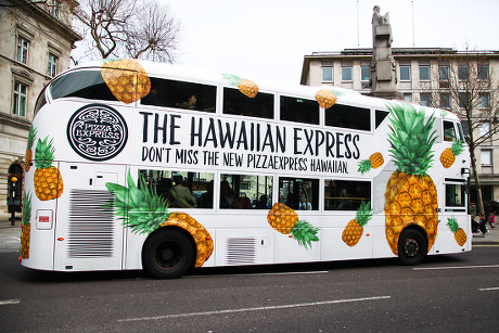 London Bus Advertising New Pizza Express Editorial Stock Photo - Stock ...