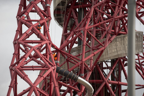 Workers Building Tunnel Slide On Arcelormittal Editorial Stock Photo ...