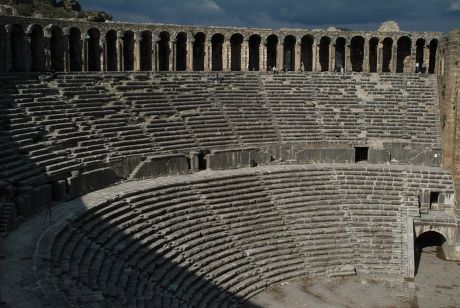 Steps Seating Arches Roman Amphitheatre Aspendos Editorial Stock Photo ...